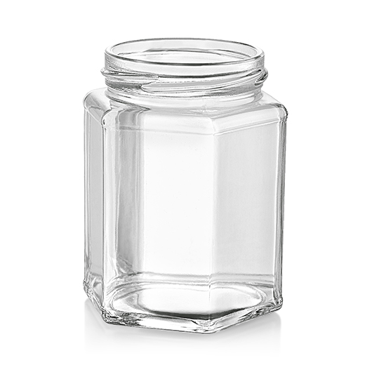 245 ML HEXAGONAL JAR - PGP Glass